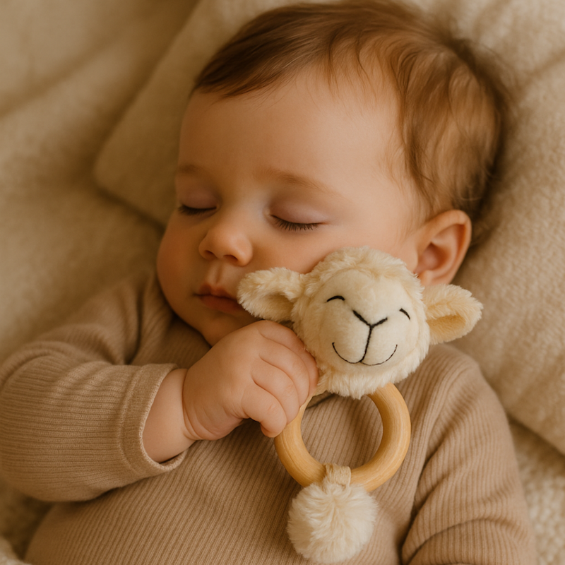 Liam The Lamb Teether | Lily & George | New Baby Gifts – The Pressie Box